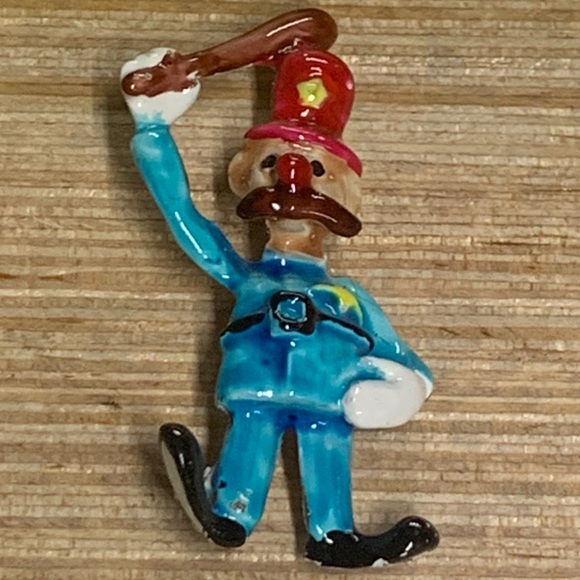 Unk | Jewelry | Vintage Keystone Cops Hand Painted Lapel Pin Great ...